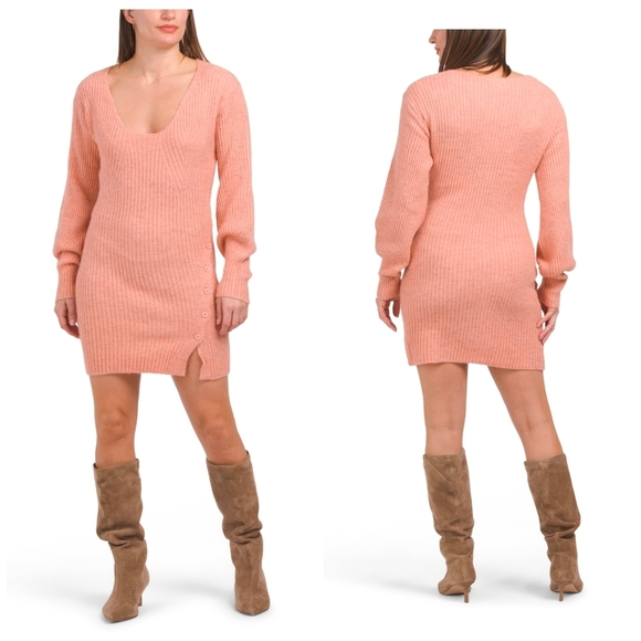 Bardot | Dresses | Bardot Peach Winter Knit Mini Dress | Poshmark